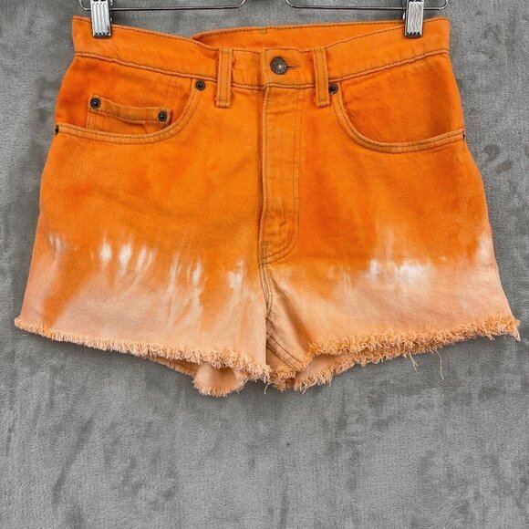 Levi's | Shorts | Levis Vintage Orange Ombre Dyed Cut Off Jean Denim ...